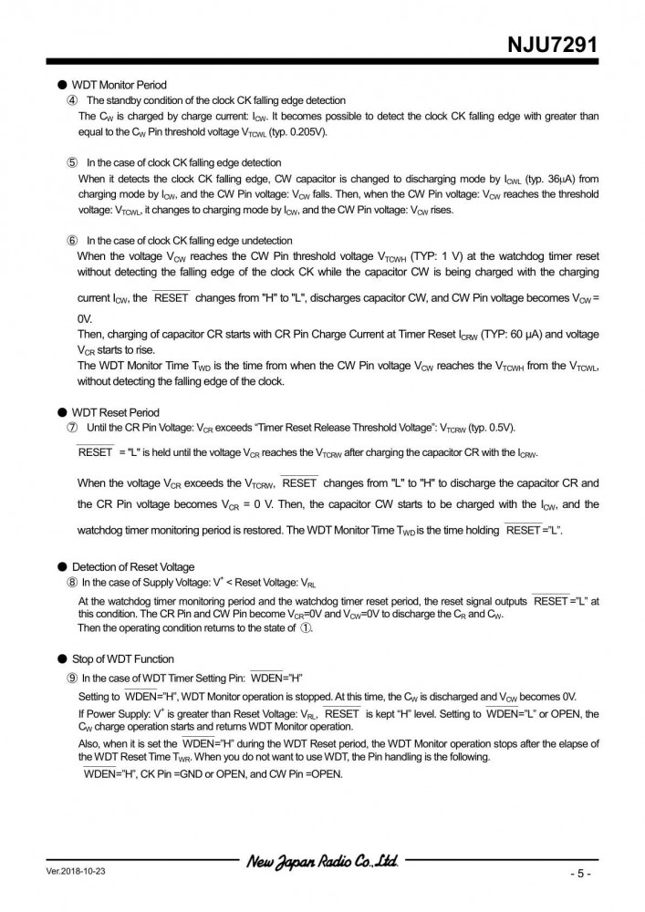 NJU7291 datasheet page 6