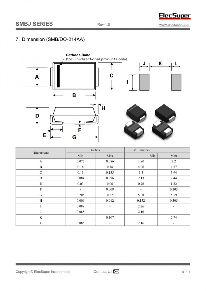 ElecSuper SMBJ SuperTVS datasheet page 5