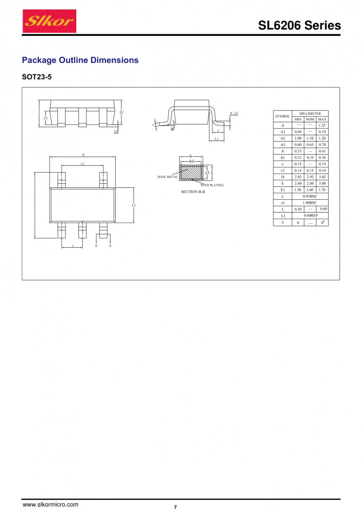 SL6206 datasheet page 7