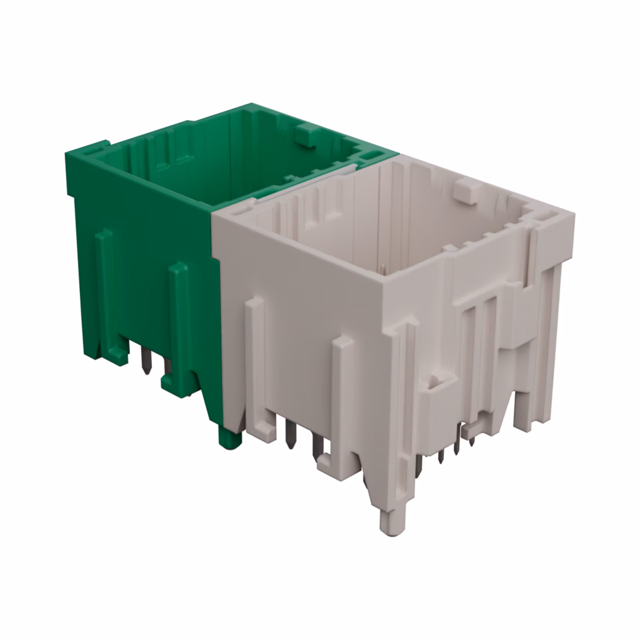stAK50h 2 Bay Vertical Hybrid Header, 50 Circuits, Bay 1: 25 Circuit/Key 1/Green; Bay 2: 25 Circuit/Key 2/Gray; Tube for sale