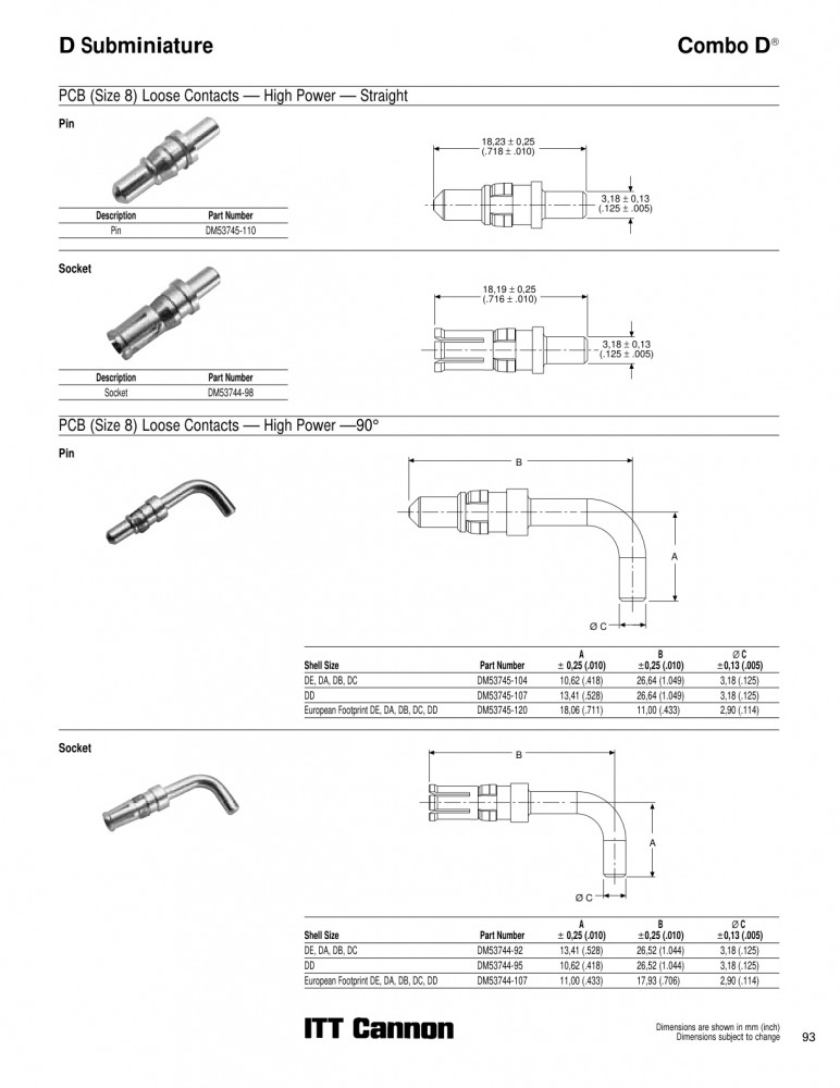 ITT CANNON DM130340 technical document page 10