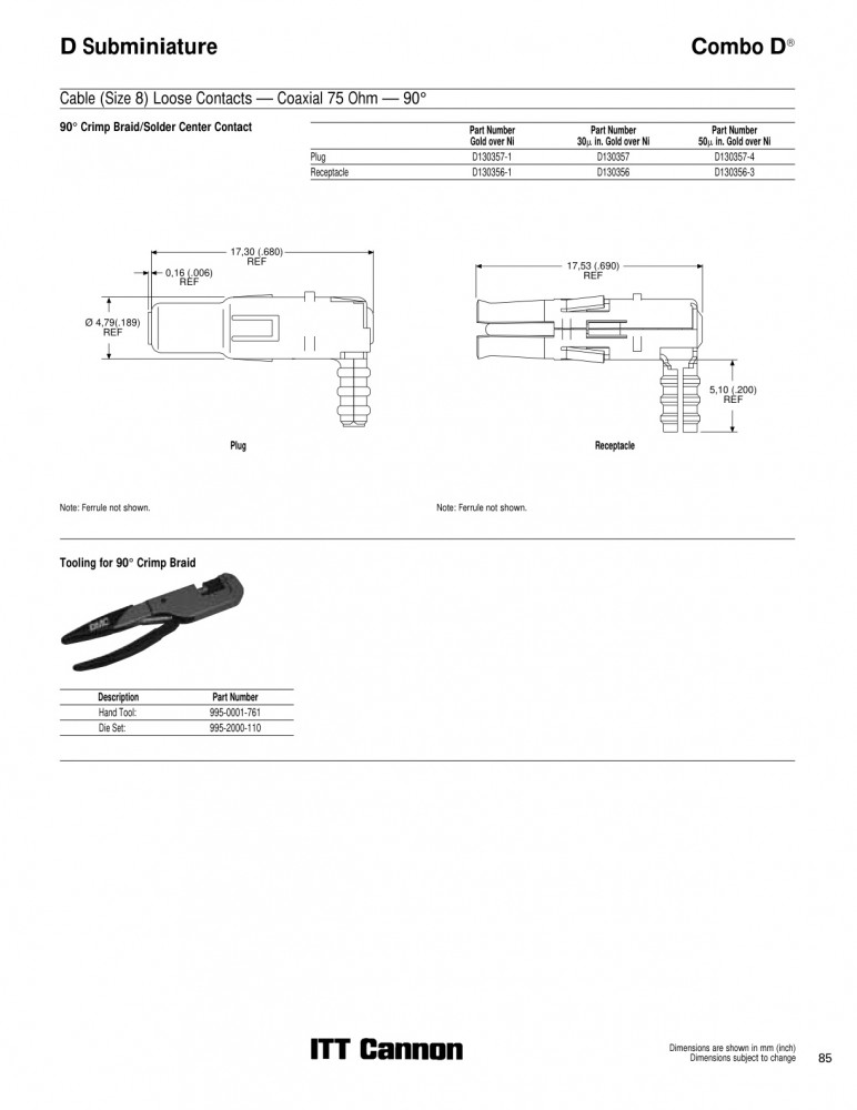 ITT CANNON DM130340 technical document page 2