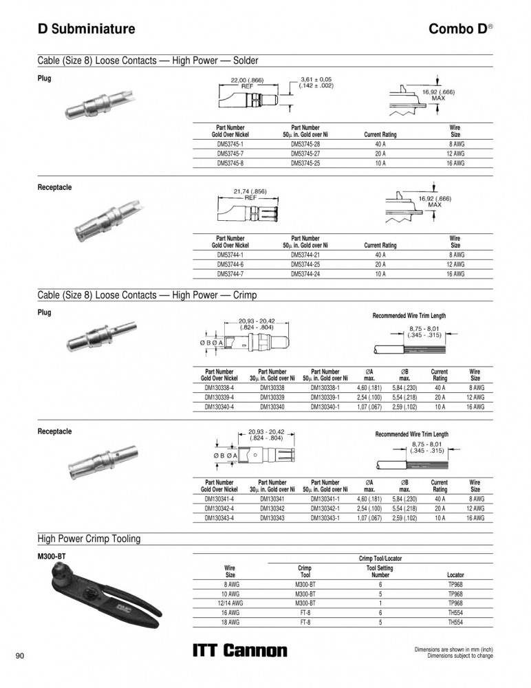 ITT CANNON DM130340 technical document page 7