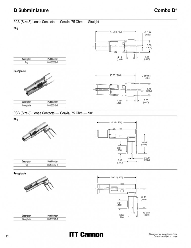ITT CANNON DM130340 technical document page 9