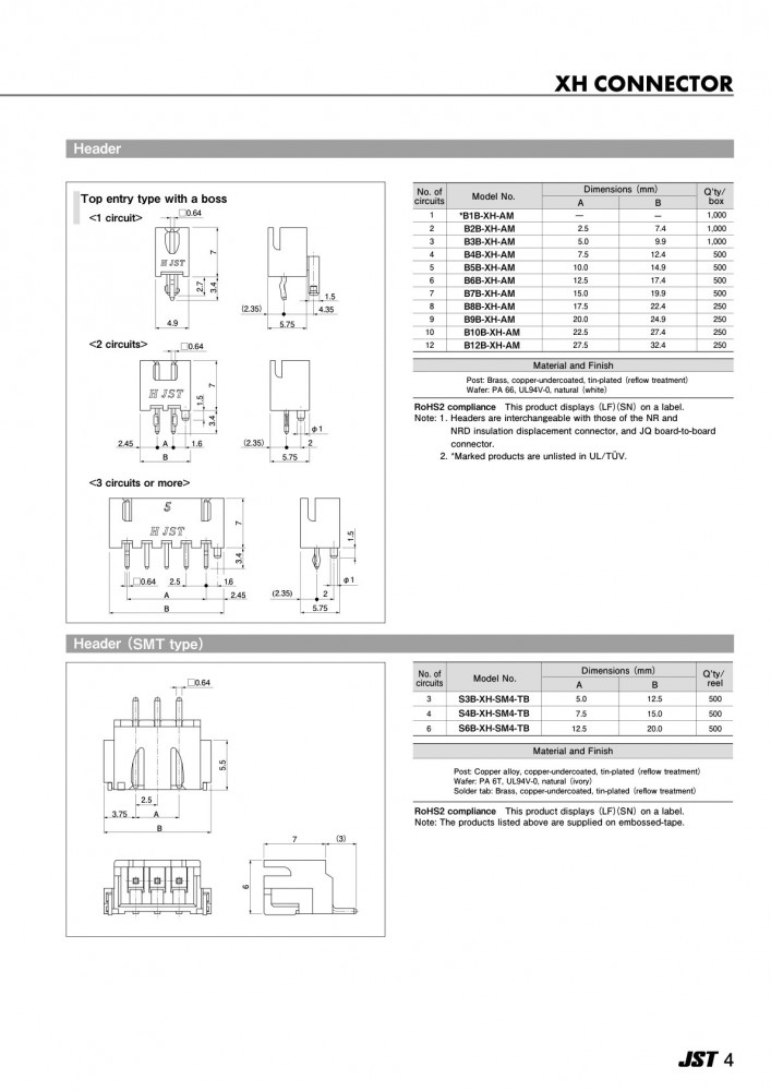 JST XH connector contact page 4