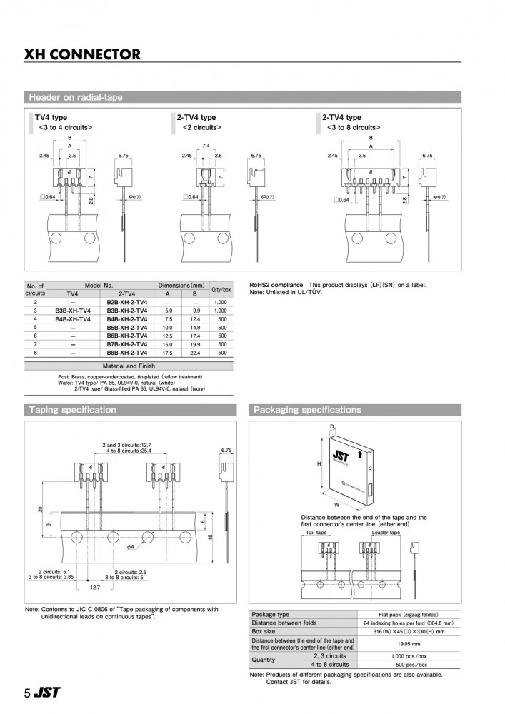 JST XH connector housing page 5