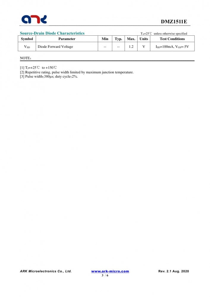 DMZ1511E datasheet page 3