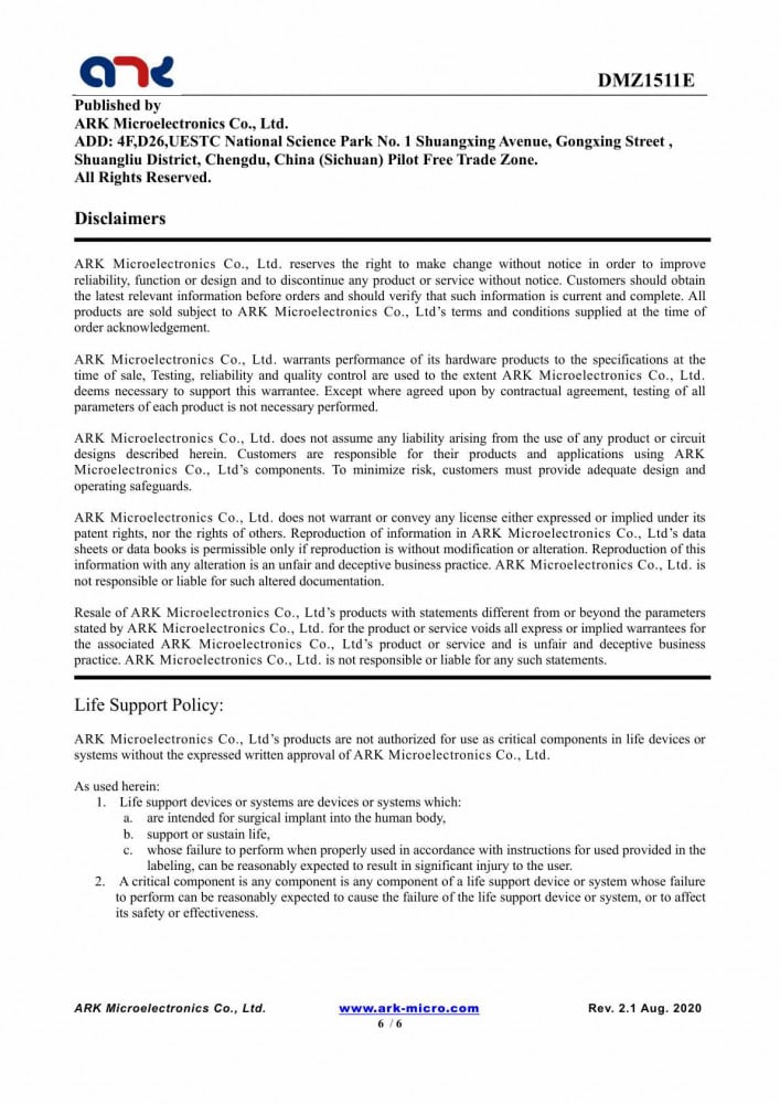 DMZ1511E datasheet page 6