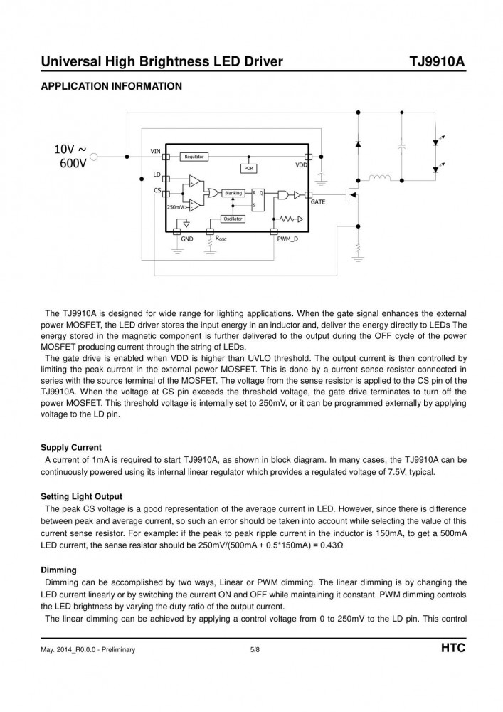 TJ9910A datasheet page 5
