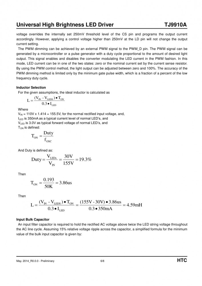 TJ9910A datasheet page 6