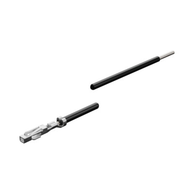 Pre-Crimped Lead iGrid-Female-to-Pigtail, Tin (Sn) Plating, 450.00mm Length, 24 AWG, Black for sale