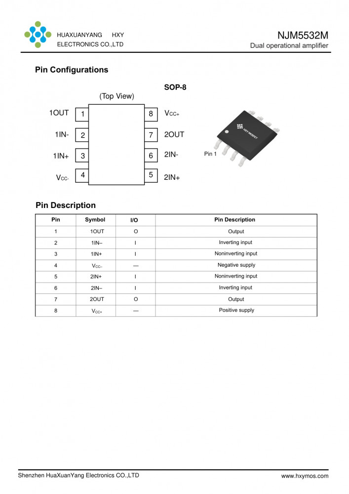NJM5532M-HXY datasheet page 2