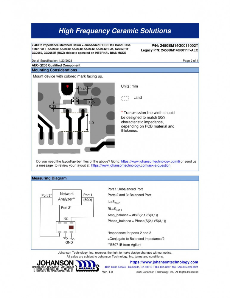 2450BM14G0011T specification page 2