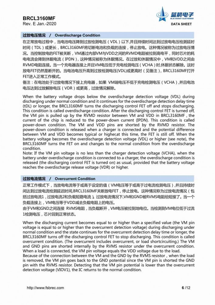 BRCL3160MF datasheet page 6