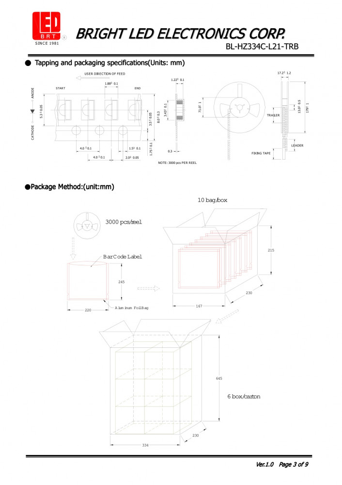 BL-HZ334C-L21-TRB datasheet page 3