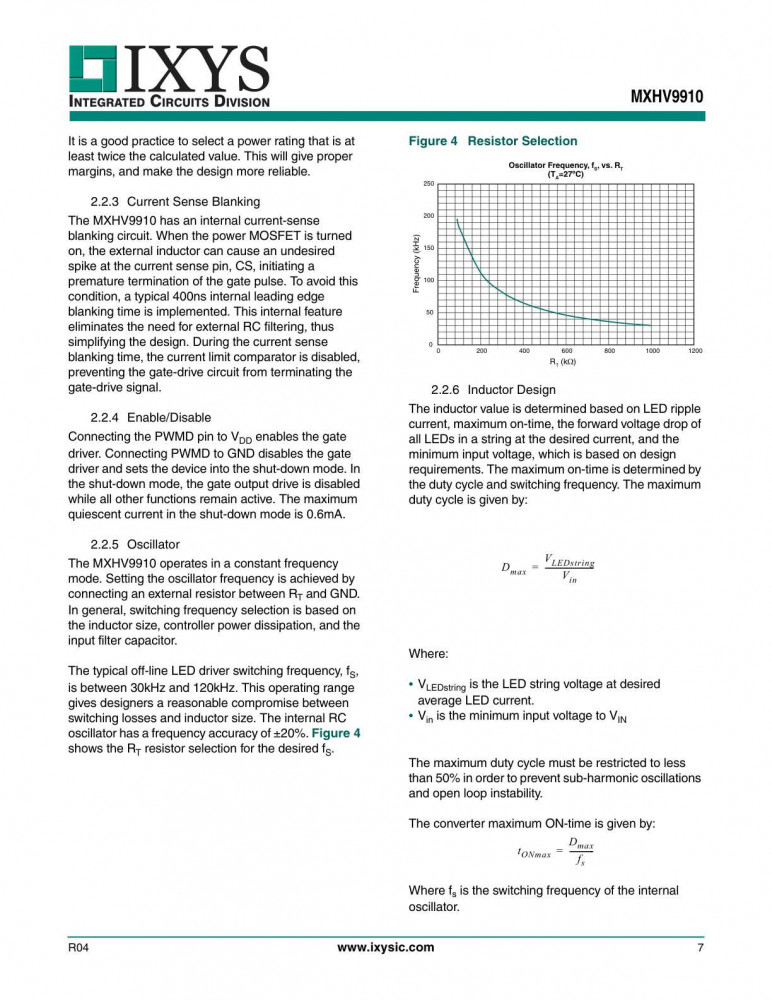 MXHV9910BTR datasheet page 7
