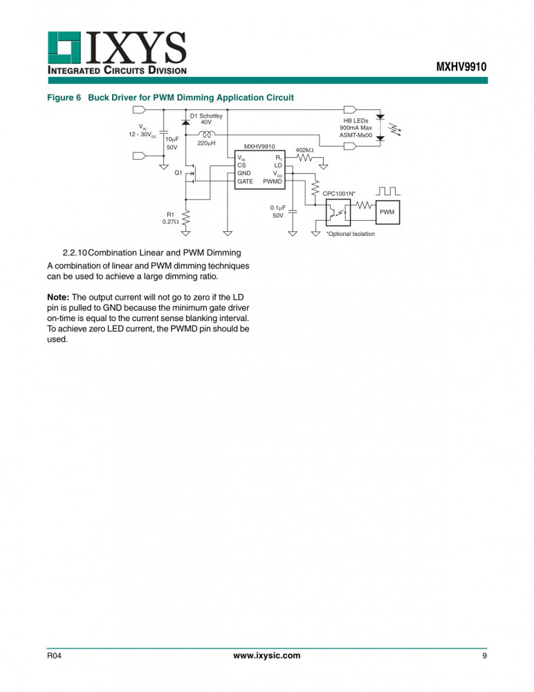 MXHV9910BTR datasheet page 9