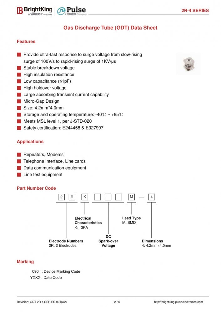 2RK600M-4 datasheet page 1