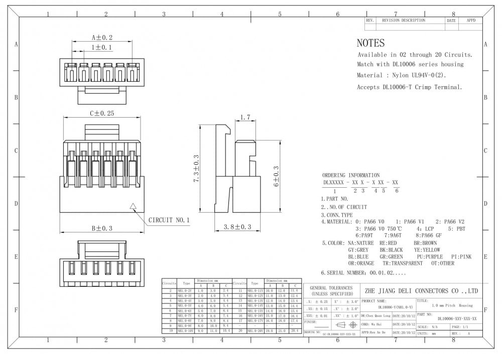 DLL NH1.0-T connector system drawing page 4