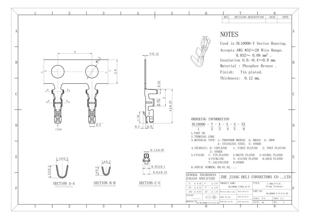 DLL NH1.0-T connector system drawing page 5