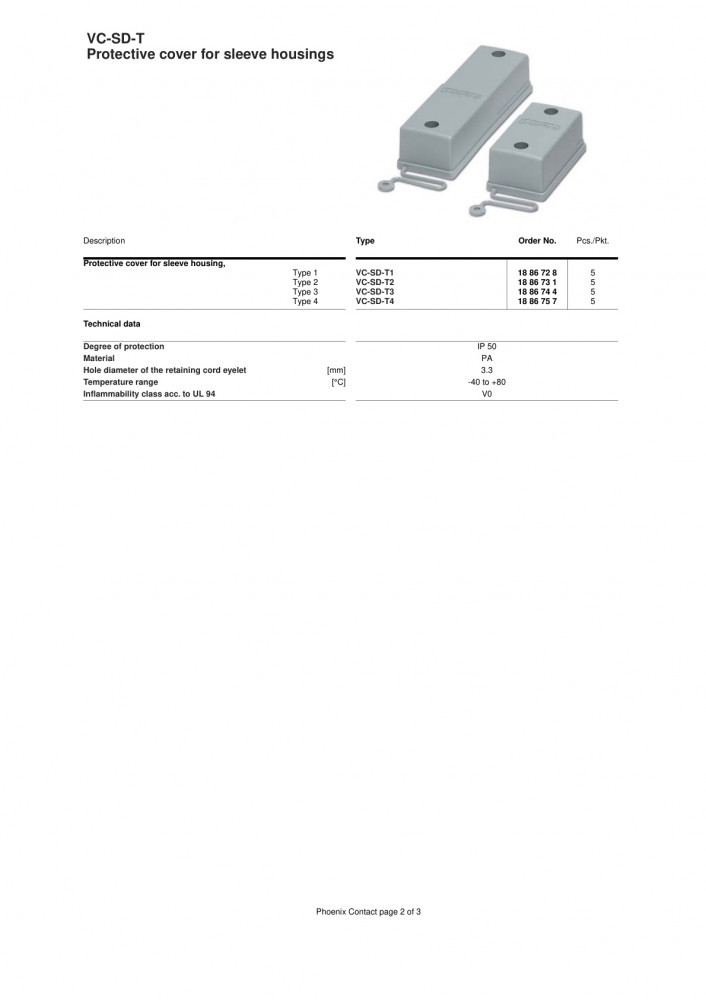 Phoenix Contact VARIOCON technical document page 2