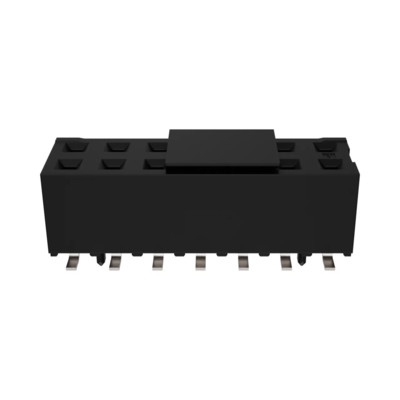 Milli-Grid Vertical Receptacle, 2.00mm Pitch, Dual Row, Surface Mount, Top/Bottom Entry, with Press-fit Plastic Pegs, with Cap, Tube, 0.38µm Gold (Au) Plating, 14 Circuits, Lead-Free for sale