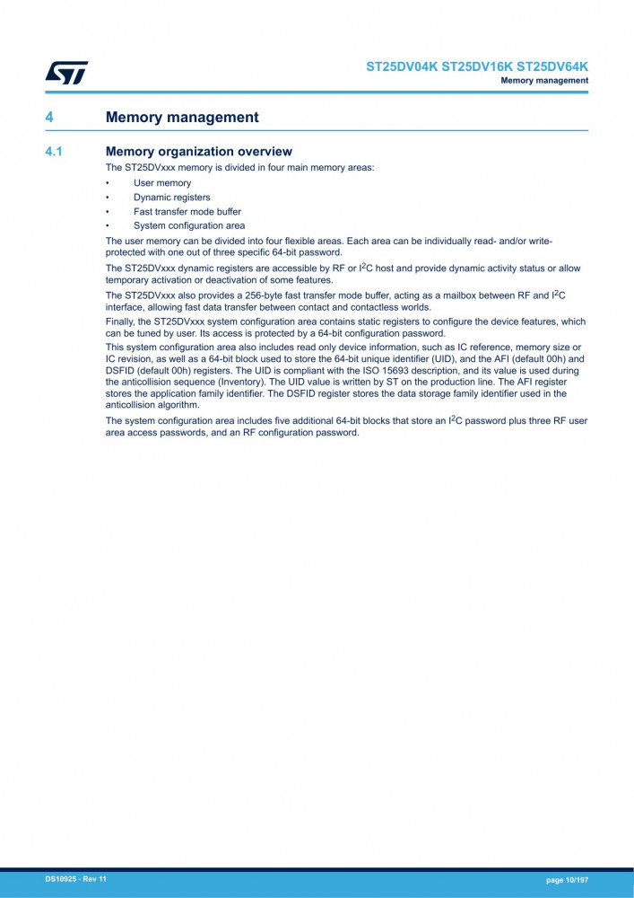 ST25DV04K document preview, page 10
