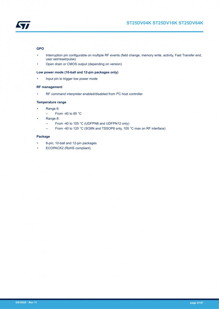ST25DV04K document preview, page 2
