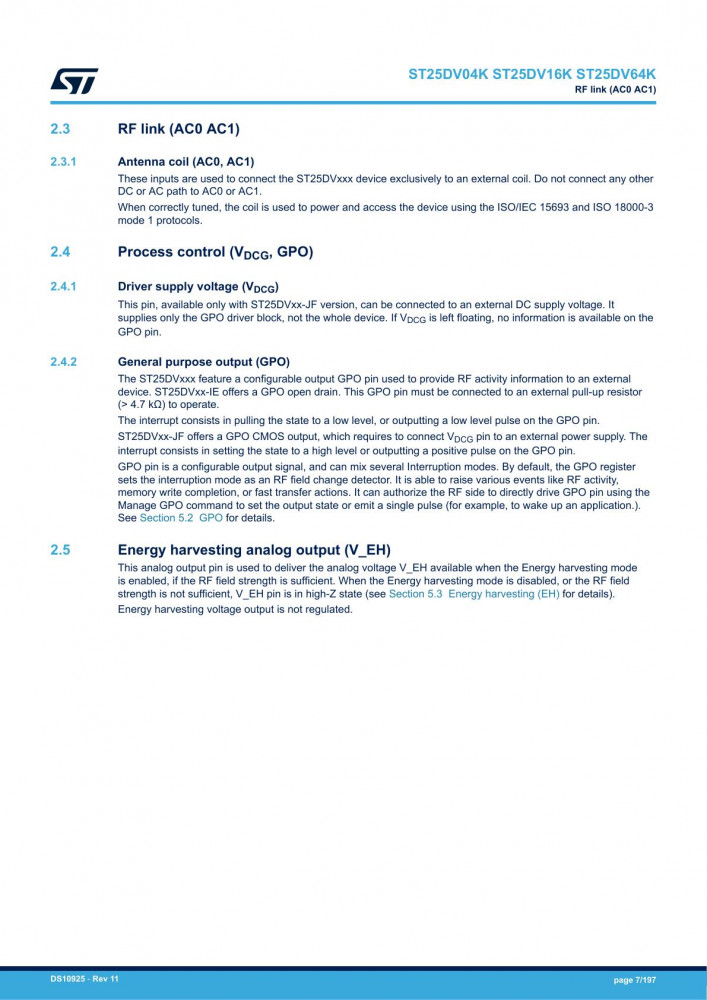 ST25DV04K document preview, page 7