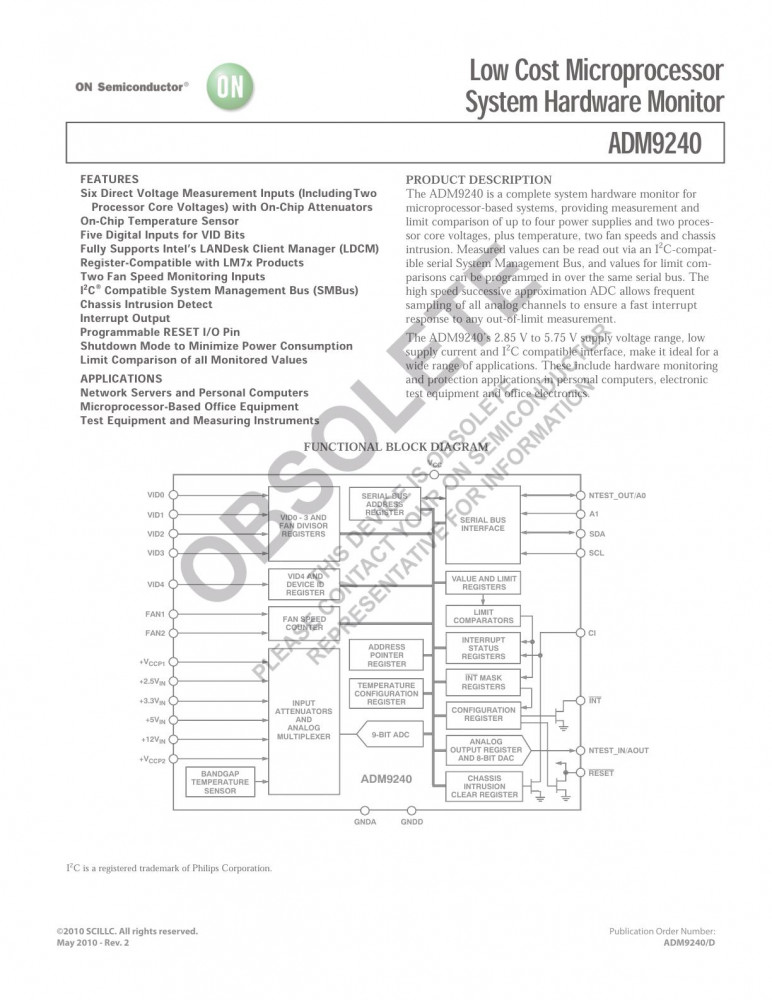 ADM9240 technical document page 2