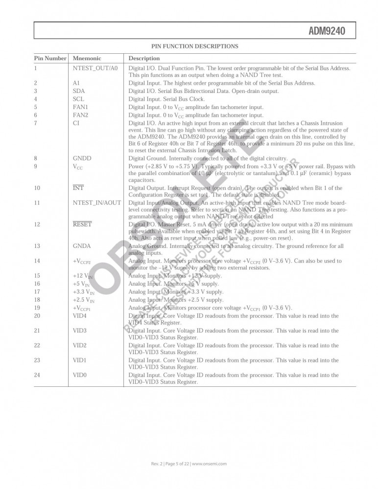 ADM9240 technical document page 6