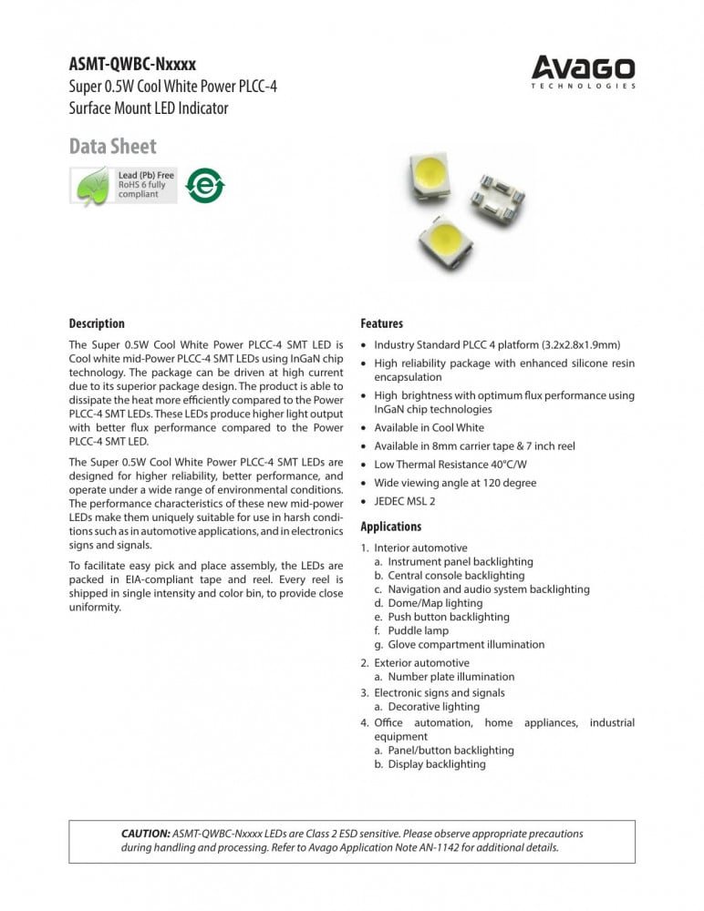 ASMT-QWBC-NJKLE datasheet page 1