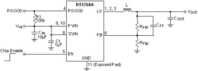 RT5796B - 1.5A, 1MHz, 6V CMCOT Synchronous Step-Down Converter