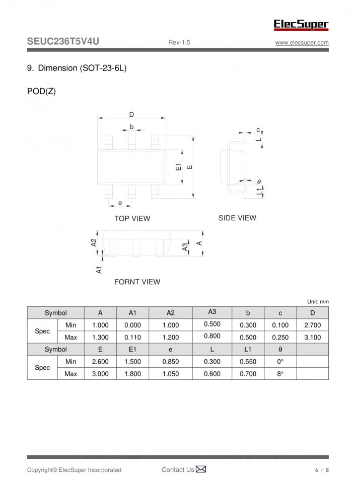 SEUC236T5V4U datasheet page 6
