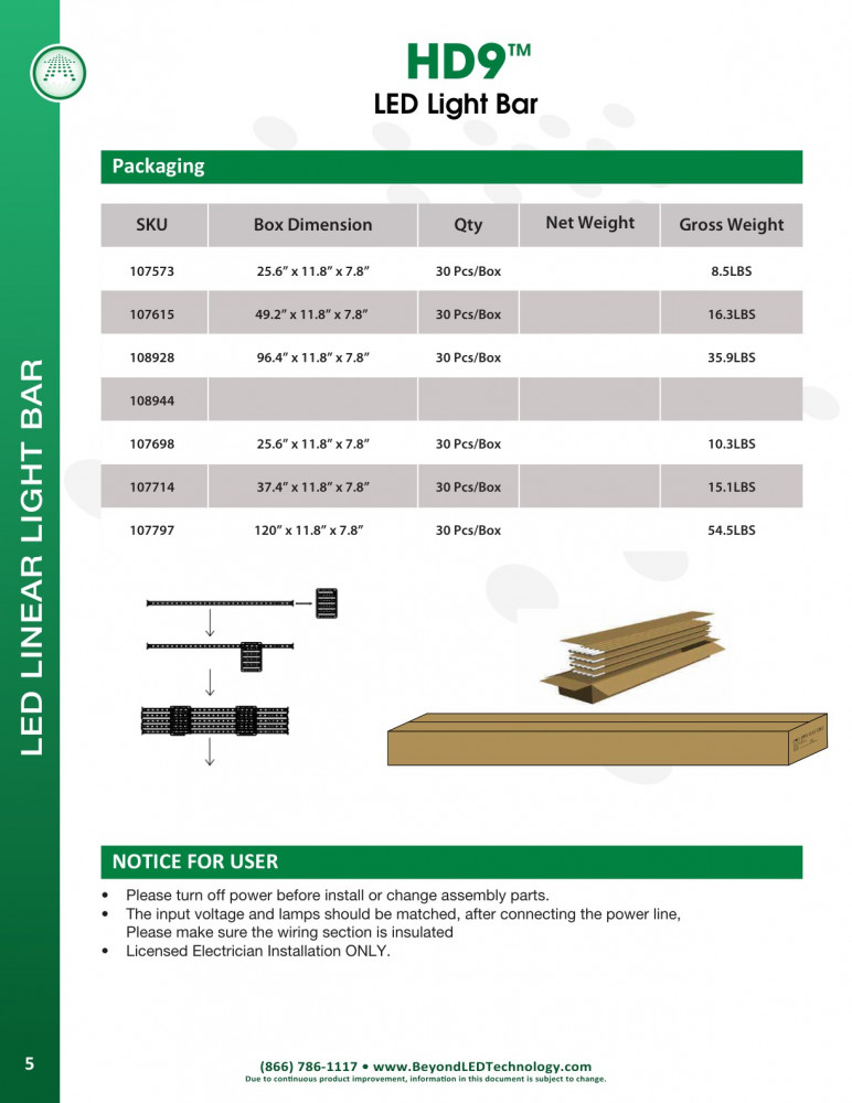 HD9 LED Light Bar document page 5