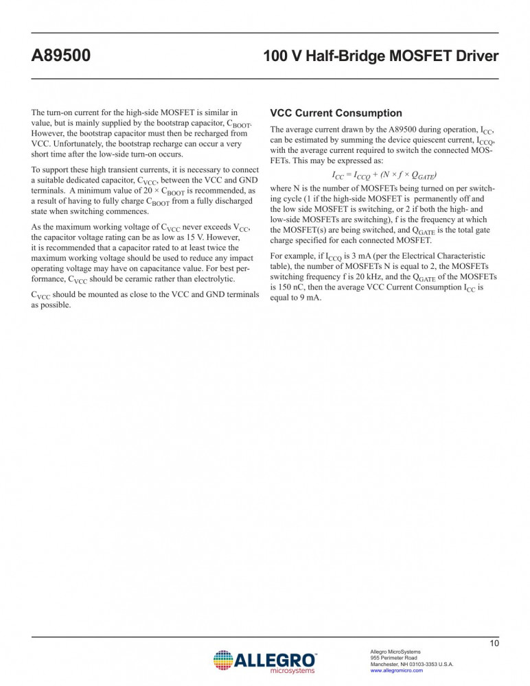 A89500 datasheet page 10