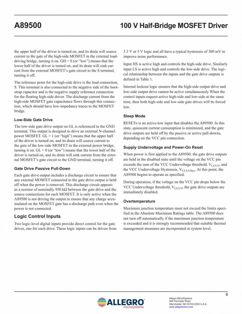 A89500 datasheet page 8