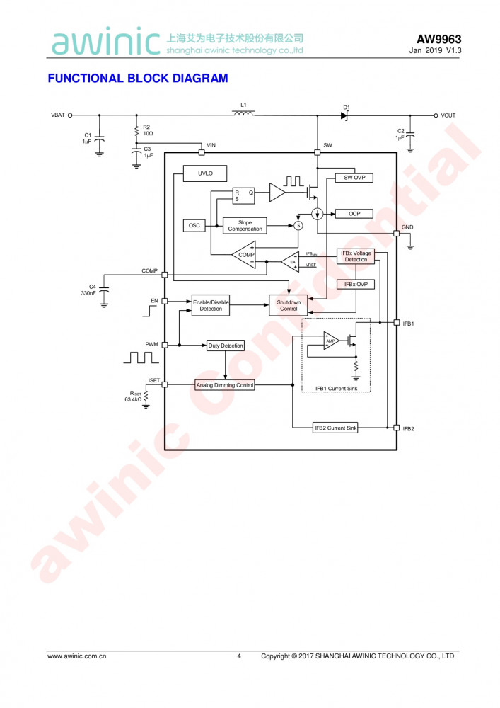 AW9963CSR datasheet page 4