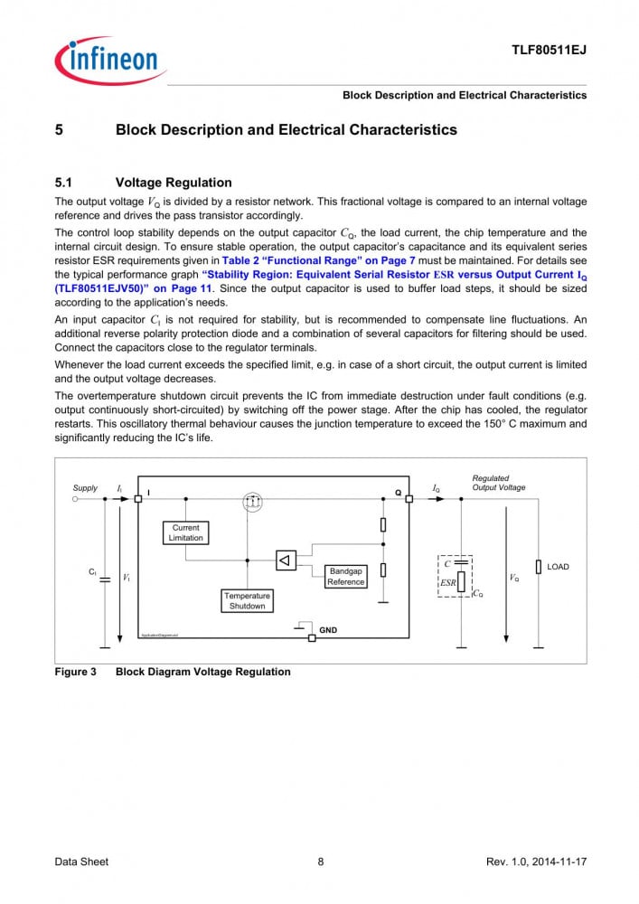TLF80511EJV50 datasheet page 8