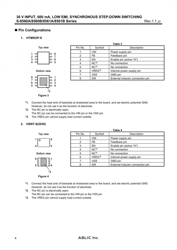 S-8560A/B technical document page 4