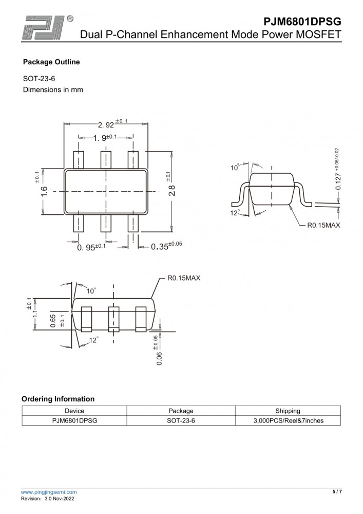 PJM6801DPSG datasheet page 5