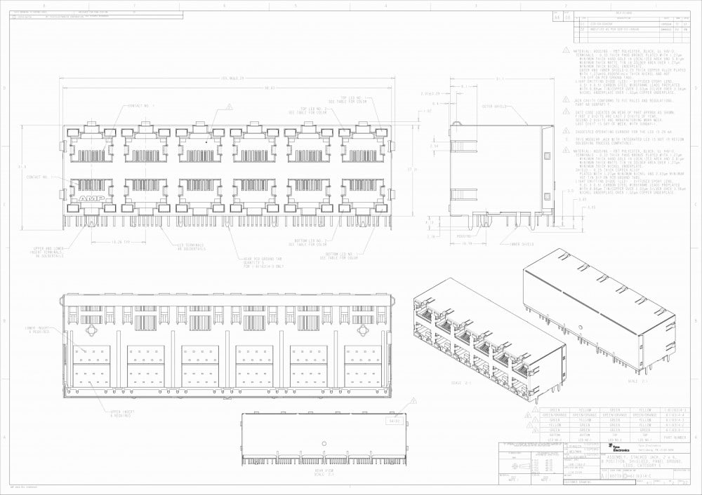 TE Connectivity 6116314-3 drawing page 1