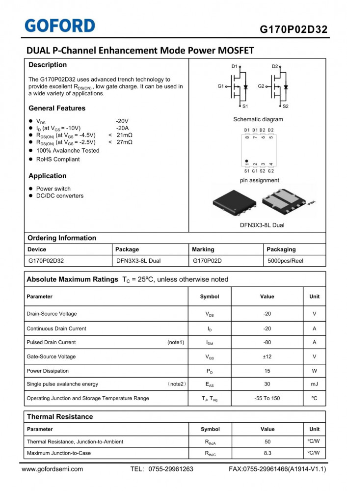G170P02D32 datasheet page 1