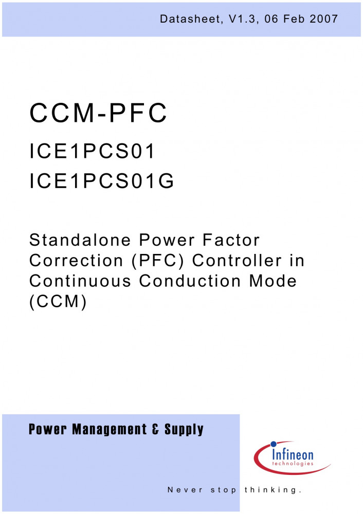 ICE1PCS01 datasheet page 1