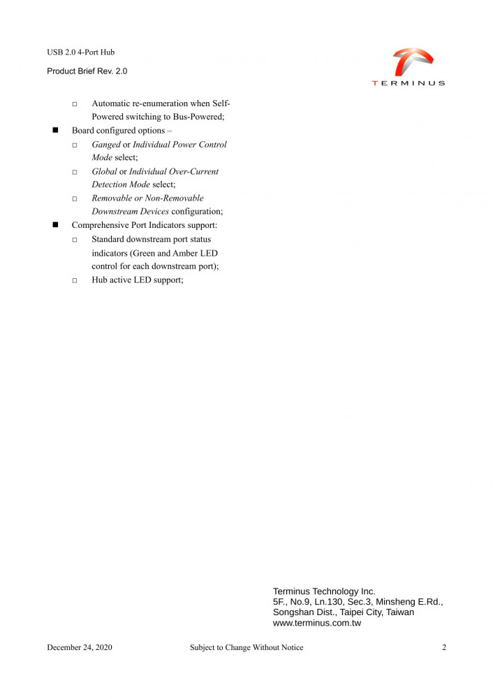 FE1.1 product document, page 2