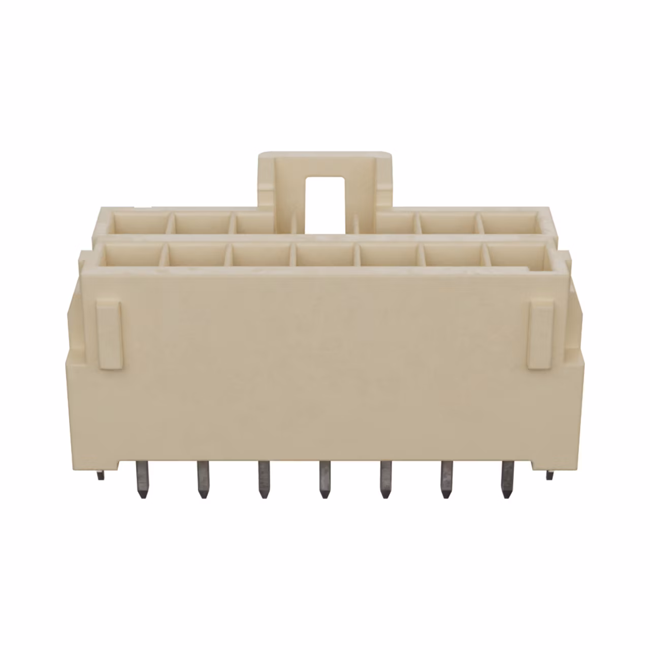 Ultra-Fit Vertical Header, 3.50mm Pitch, Dual Row, 14 Circuits, with Solder Clips, 0.76µm Gold (Au) Plating, Natural, Glow-Wire Capable, Embossed Tape on Reel for sale