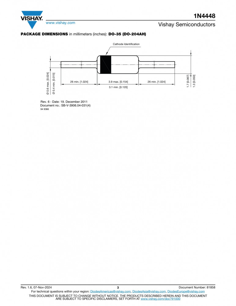 Vishay 1N4448T datasheet page 3
