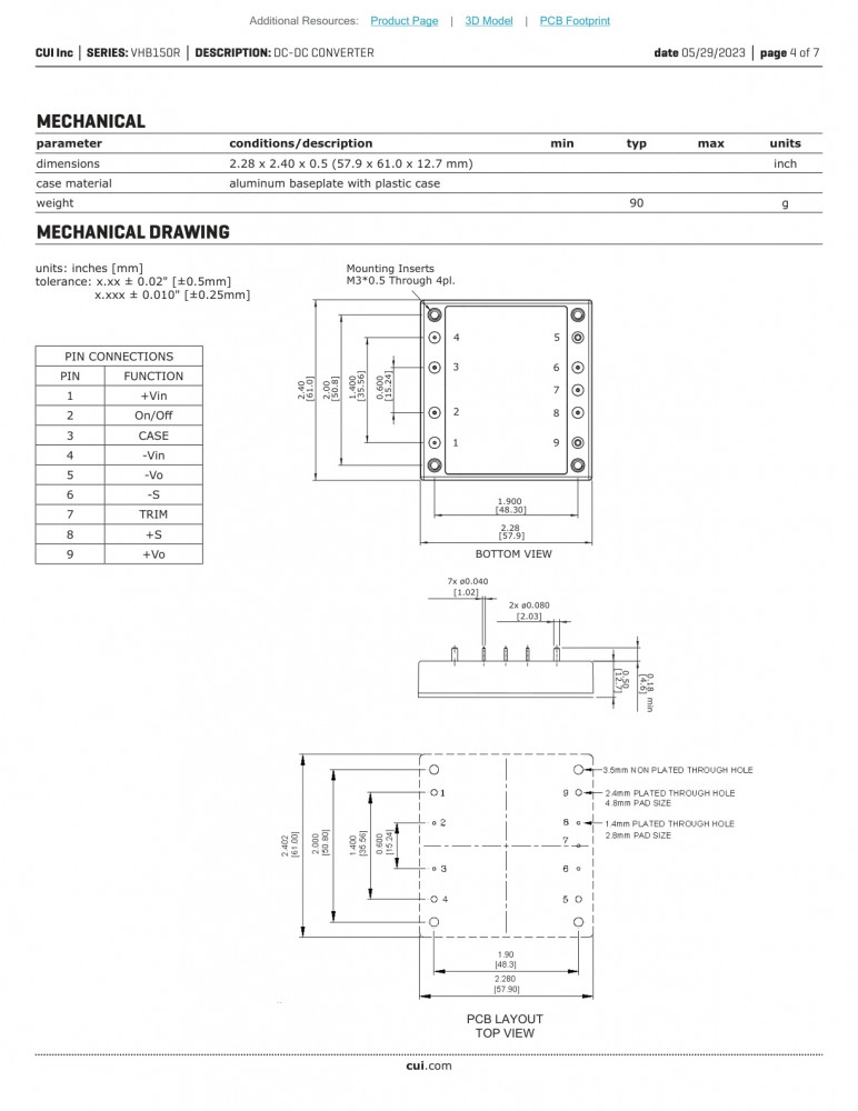 VHB150R-T110-S24 datasheet page 4