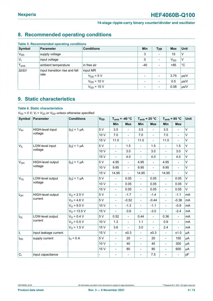 HEF4060BT118 datasheet page 4
