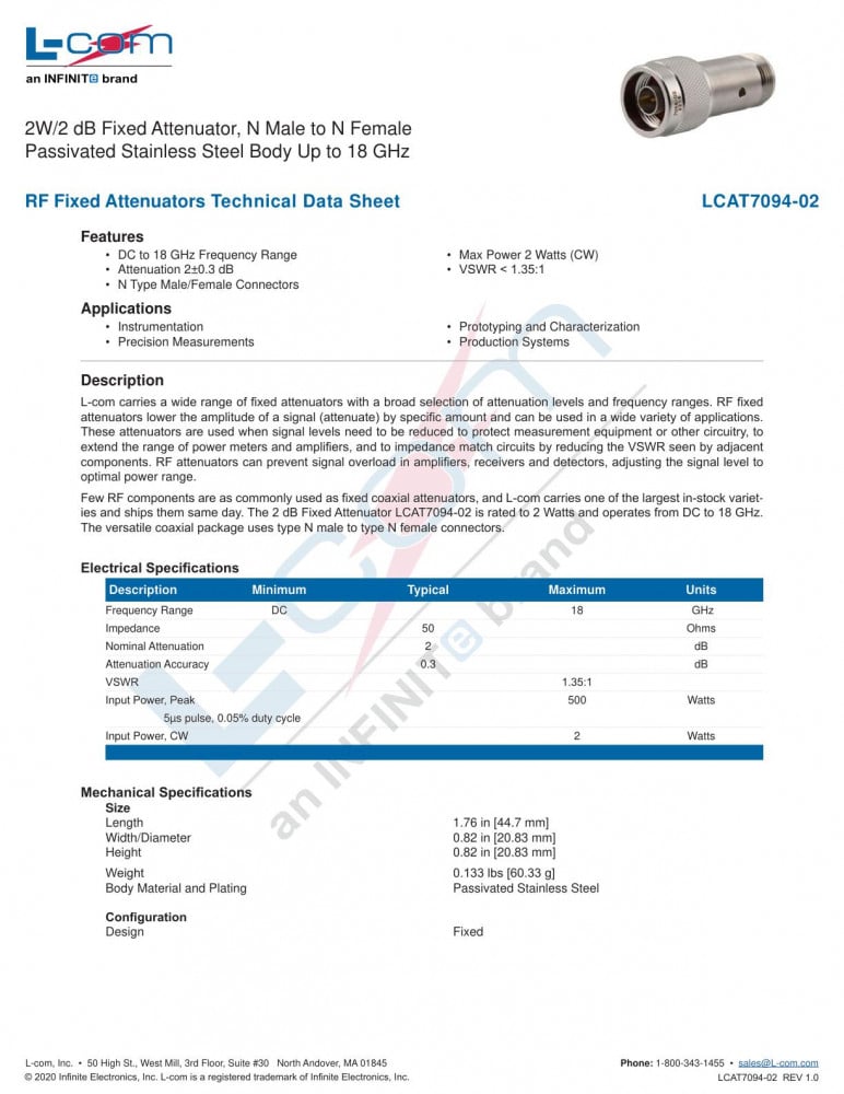LCAT7094-02 datasheet page 1